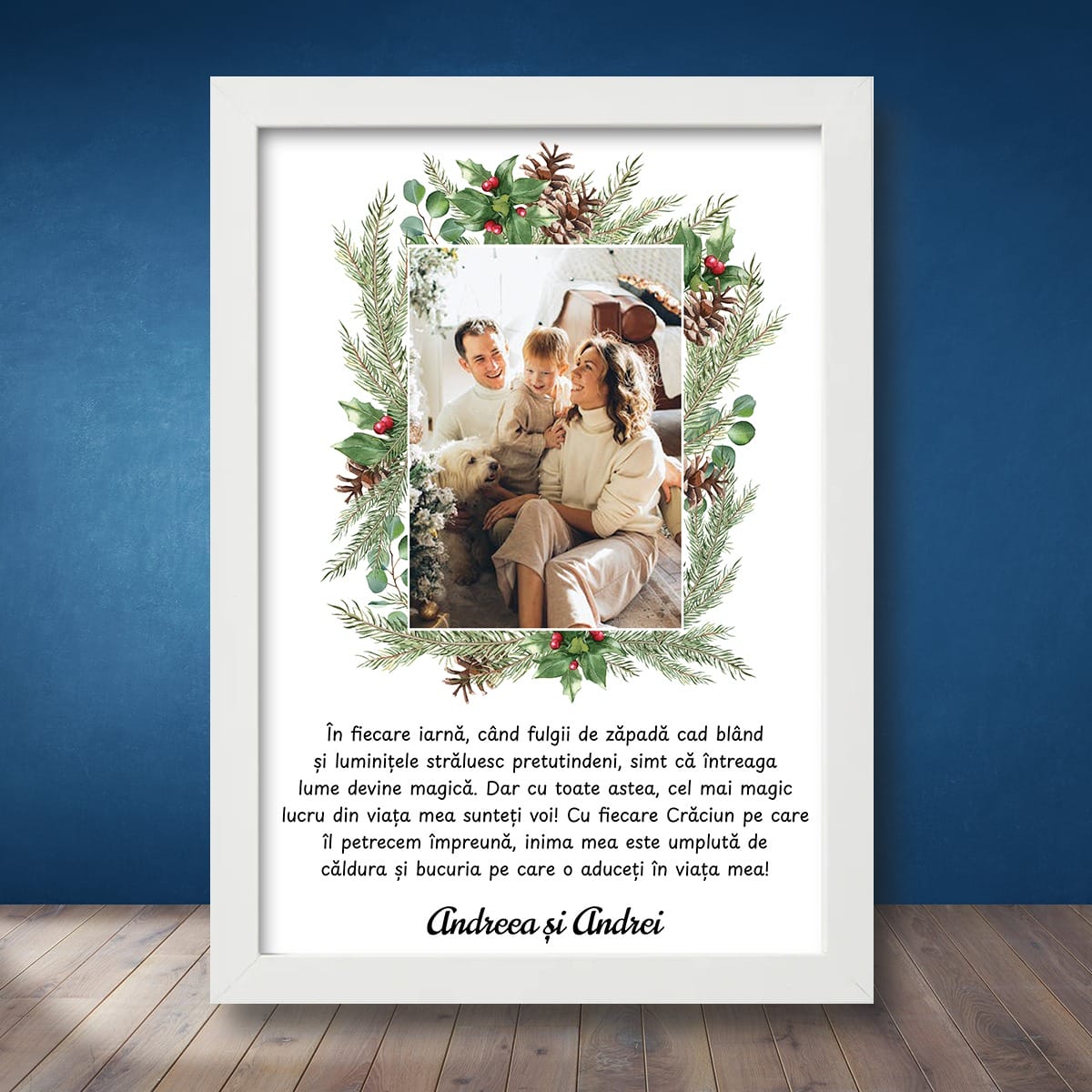 Tablou Cuplu Personalizat - Crăciun în Familie