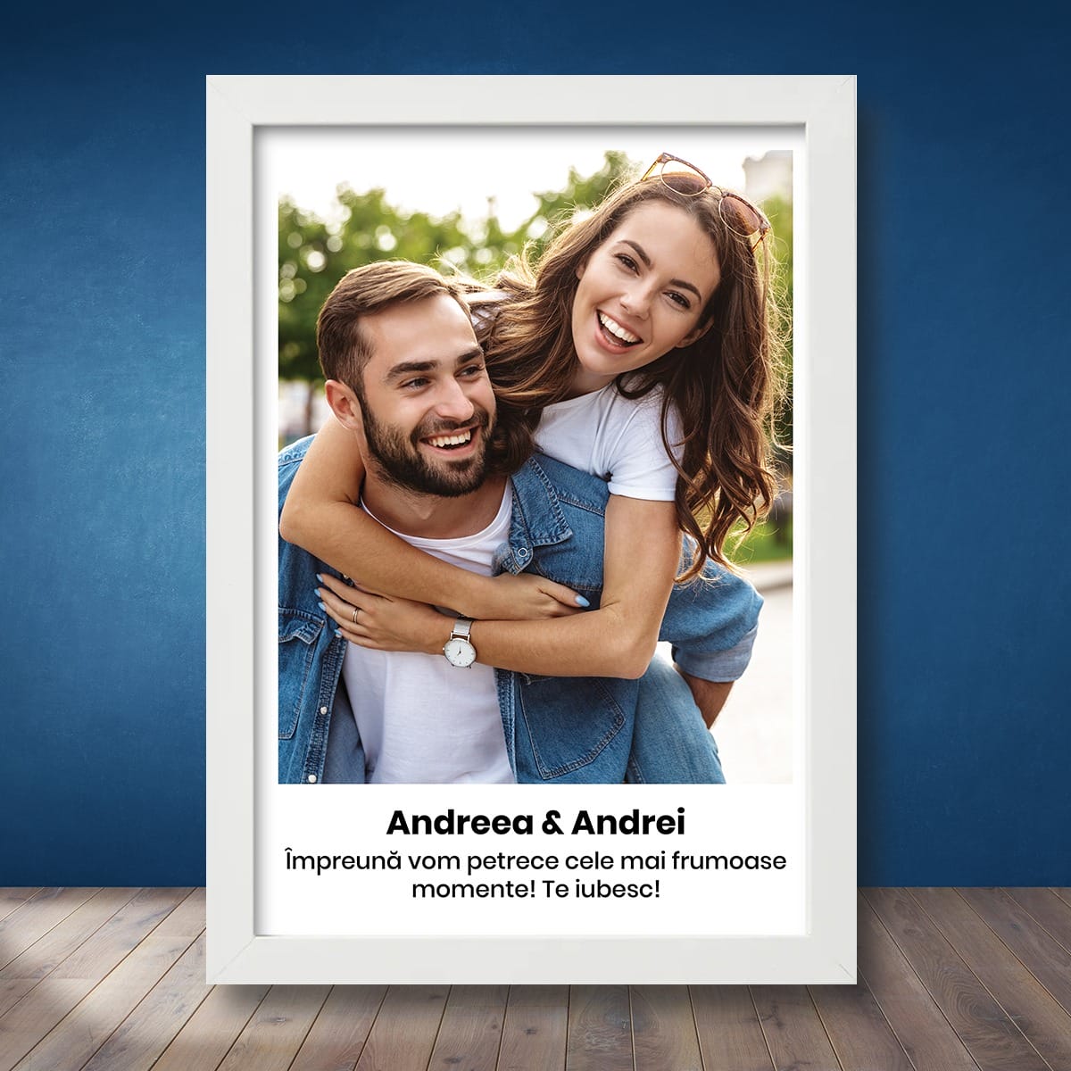 Tablou Cupluri cu Poză și Text Personalizat