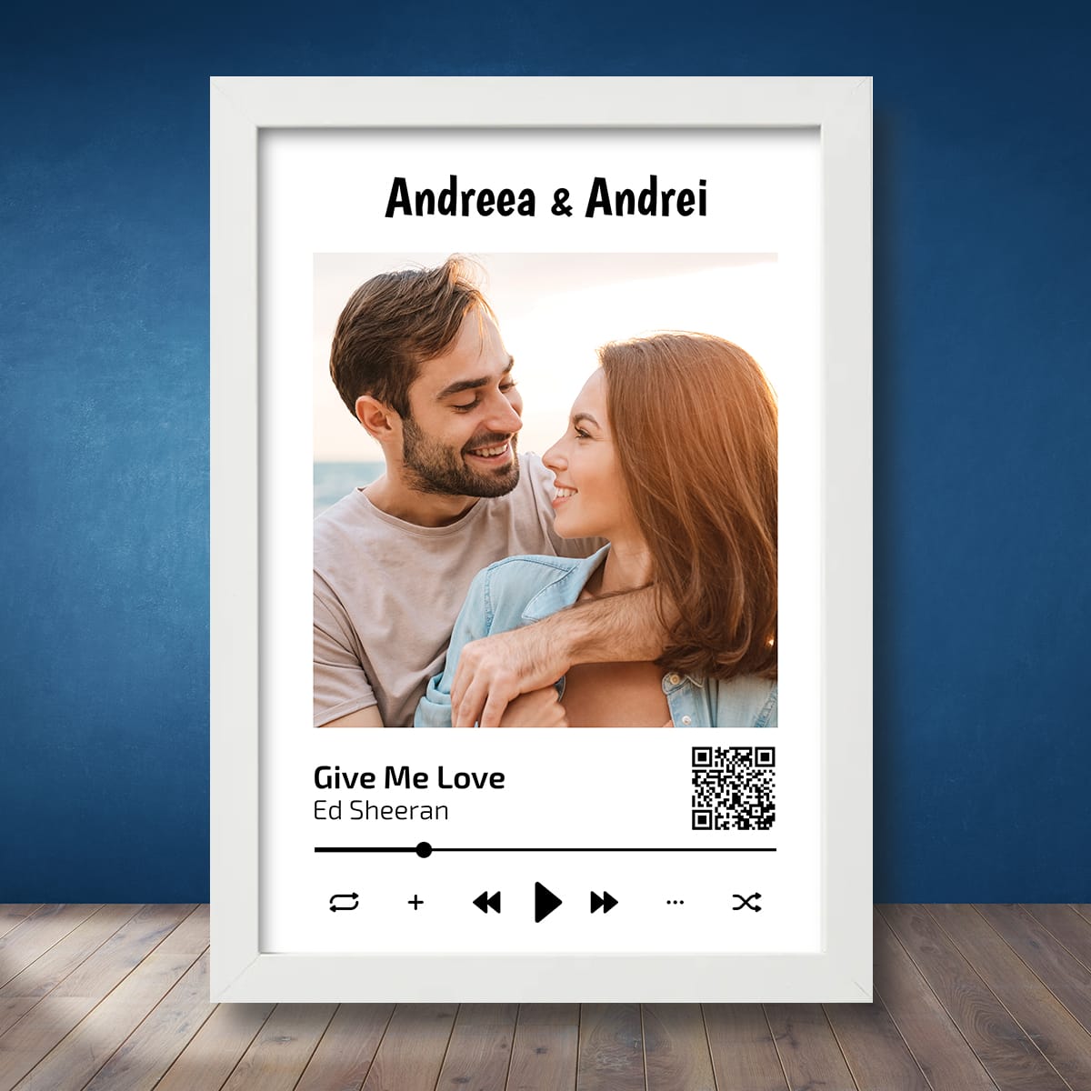 Tablou Personalizat cu Melodie și cod QR - TPM10